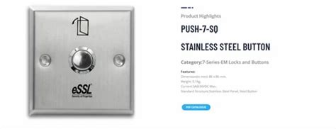 ESSL PUSH SQ Stainless Steel Locks Button Panel At Piece Push Buttons In New Delhi