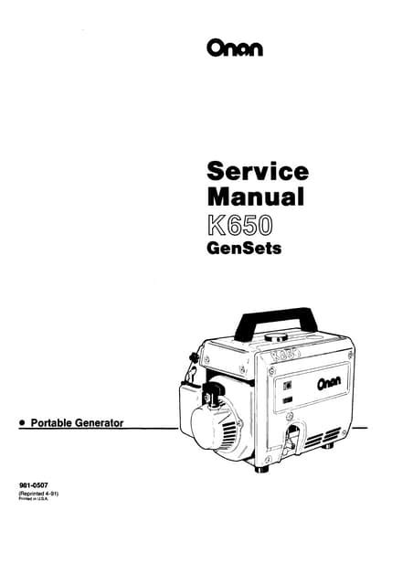Cummins Onan K650 Generator Set Service Repair Manual.pdf