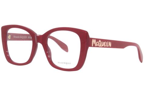 Alexander Mcqueen Am03510 001 Eyeglasses Womens Blackred Full Rim
