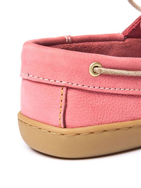 Fowey Coral Pink Nubuck Pink Flexible Nubuck Boat Shoes Moshulu