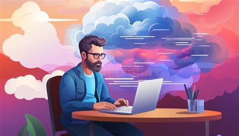 Man Creative And Creator Web Developer Working Self Employed Or Freelancer Works At Laptop