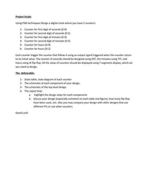 solved project script using fsm techniques design a digital