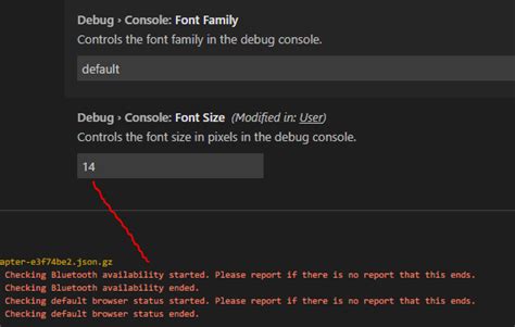 Debug Console Fontsize · Issue 139583 · Microsoftvscode · Github