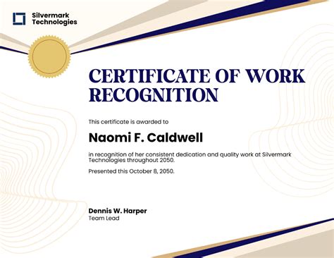 Free Colorful Training Work Certificate Template To Edit Online