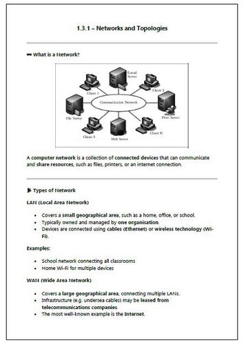 J277 Ocr Gcse Computer Science Computer Networks Connections And Protocols Workbook Teaching