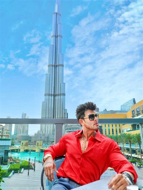 download sahil khan near burj khalifa dubai wallpaper
