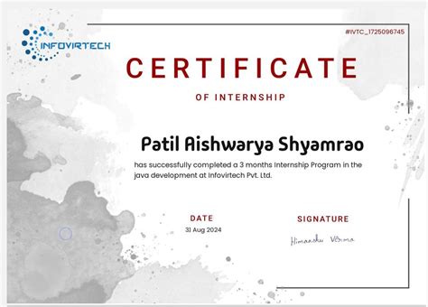 aishwarya patil on linkedin java javadevelopment internship learning linkedin