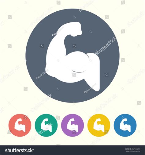 Muscle Icon Vector Stock Vector Royalty Free 267036254
