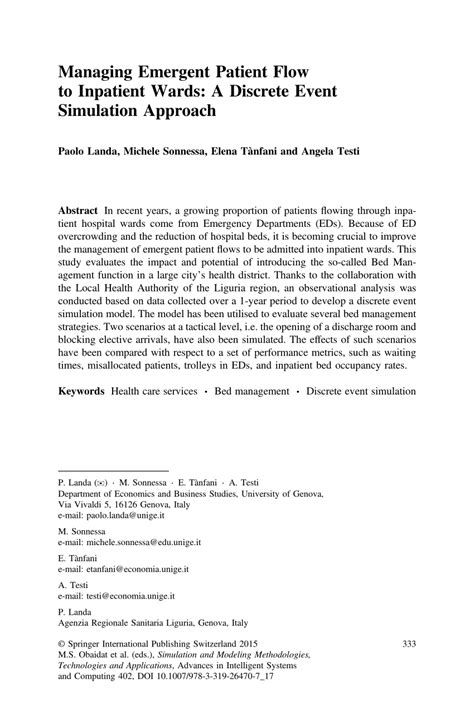 Pdf An Agent Based Simulation Model To Evaluate Alternative Co Payment Scenarios For