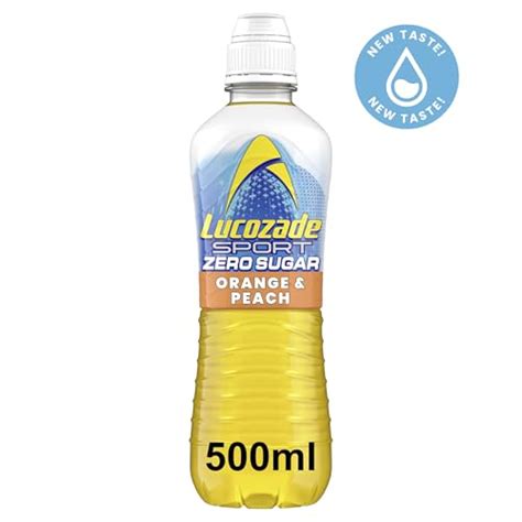 Lucozade Sport Zero Sugar Orange And Peach 4x500ml Sugar Free Sports