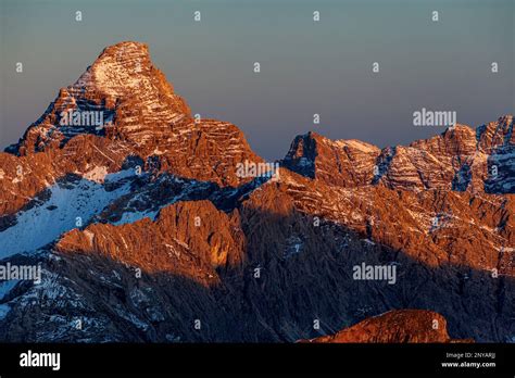 Blick Vom Nebelhorn Nach Hochvogel Allgäuer Alpen Allgäu Bayern
