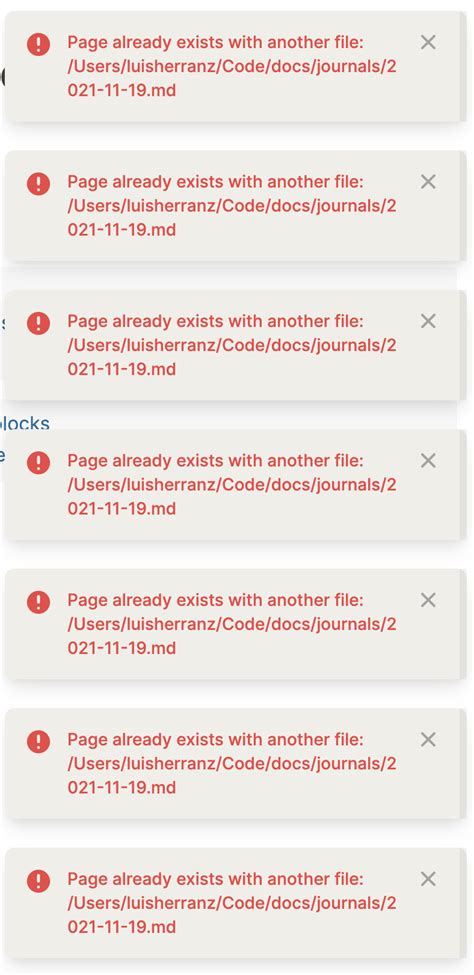 Page Already Exists With Another File · Issue 3214 · Logseqlogseq · Github