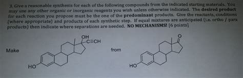 Solved Give a reasonable synthesis for each of the following | Chegg.com