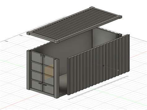 Free Stl File 20 Foot Sea Container・3d Printer Model To Download・cults