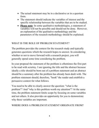How To Write A Statement Of The Problem PDF