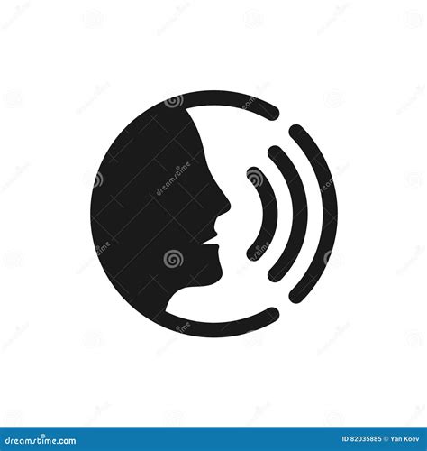 Voice Command Control With Sound Waves Icon Stock Vector Illustration