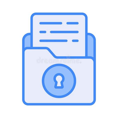Secure Confidential File Folders With Paper Documents Security Vector