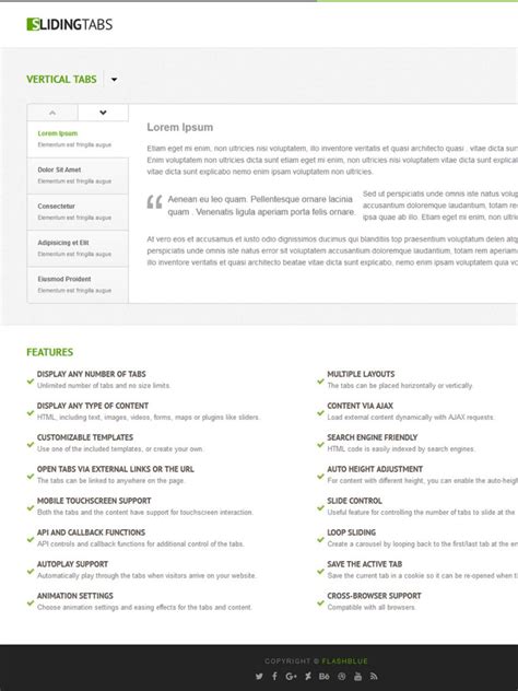 Sliding Tabs Jquery Plugin Flashblue