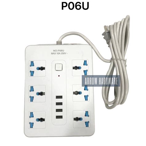 Heavy Duty Extension Cord With Multiple Universal Socket And 2 USB Port Outlets Charger Lazada PH