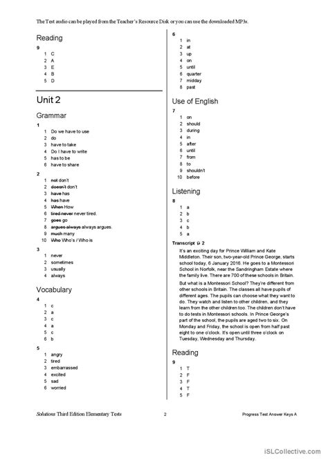 Solutions Pre Intermediate Test 1 Ge… English Esl Worksheets Pdf And Doc