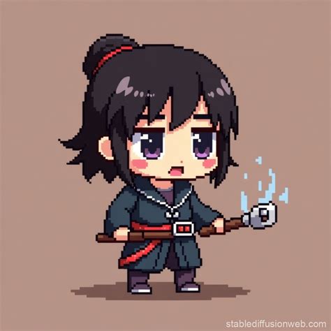 Mini Assassin Pixel Art Stable Diffusion Online