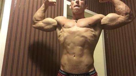 Just Flexing Young Veiny Bodybuilder