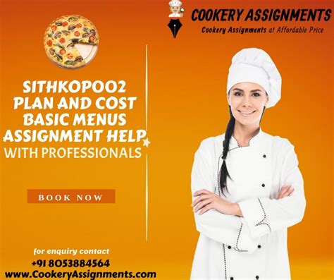 Sithkop002 Plan And Cost Basic Menus Answers By Cookery Assignment Issuu