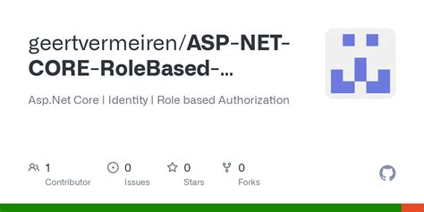 Github Geertvermeiren Asp Net Core Rolebased Authorization Asp Net Core Identity Role