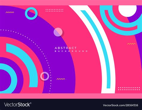 Colorful Abstract Circle Geometric Background Vector Image