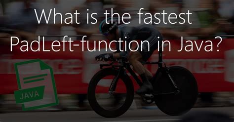 Fastest Padleft Function In Java De