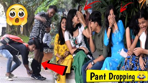Pant Dropping 😂 Prank With A Twist On Cute Girls Epic Reaction Youtube