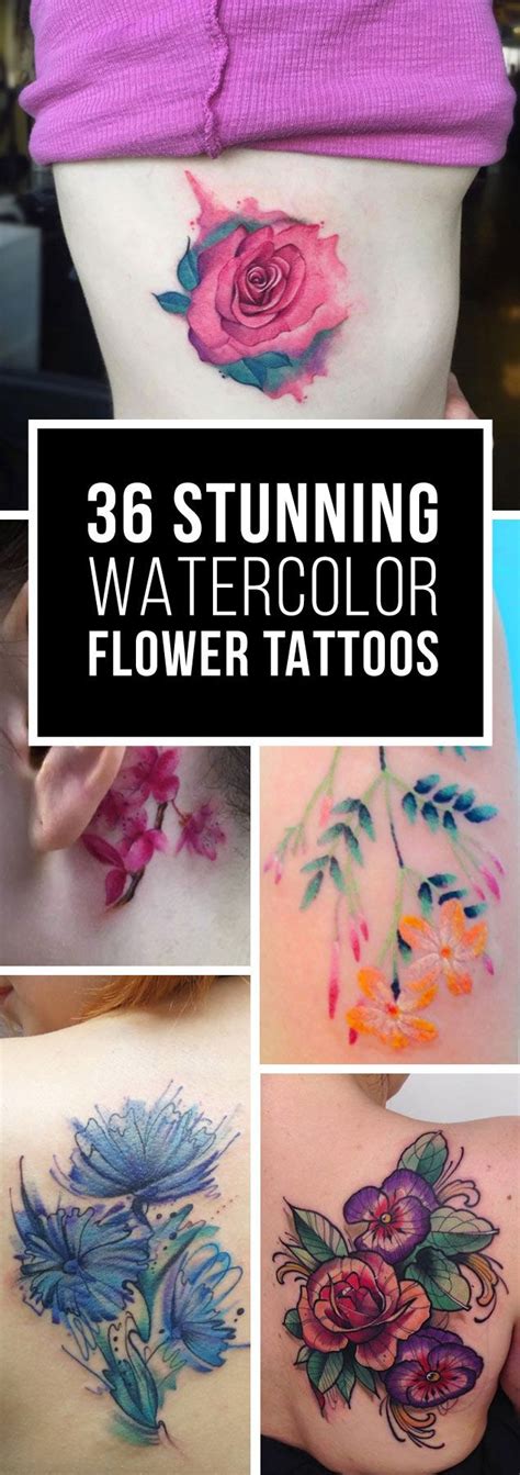 36 Stunning Watercolor Flower Tattoos Tattooblend Watercolor Tattoo