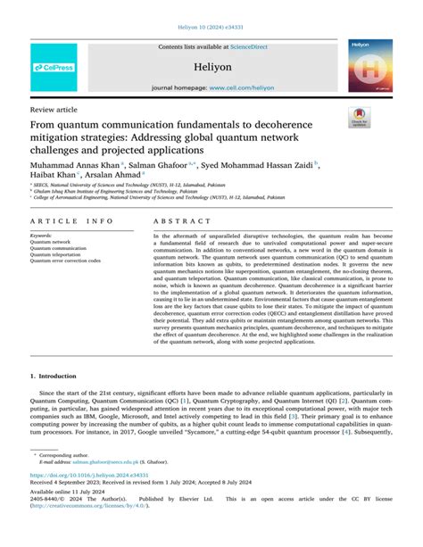 Quantum Communication And Decoherence Mitigation Strategies