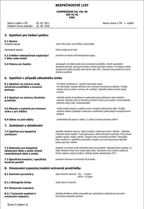 COMPRESSOR OIL VDL 46 - PDF Stažení zdarma