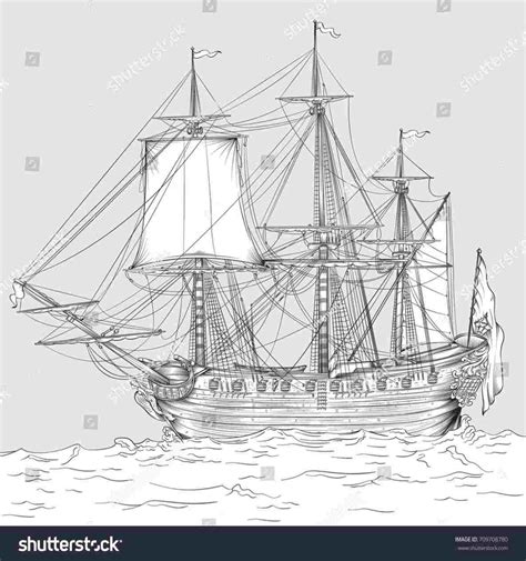 Mayflower Ship Drawing At Explore Collection Of