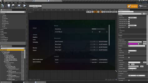 Complete Menu System Main Menu And Option Menu In Blueprints Ue