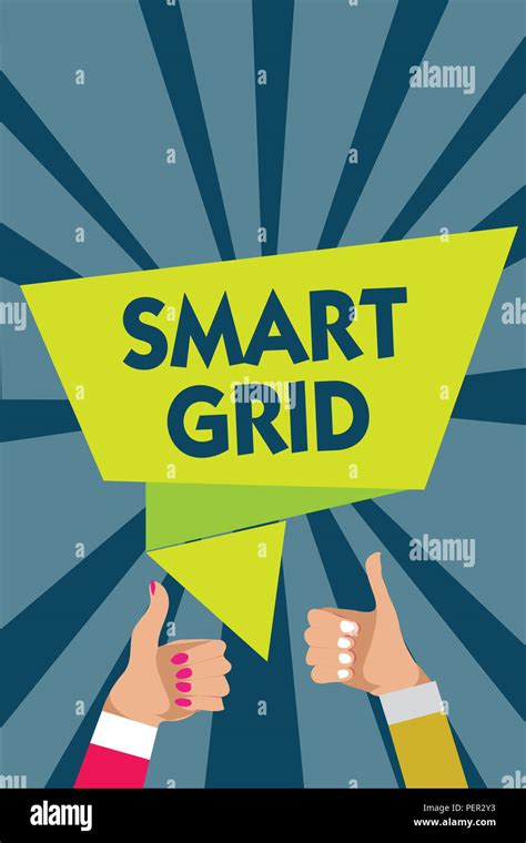 Handwriting Text Writing Smart Grid Concept Meaning Includes Of