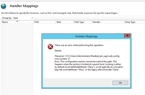 Python This Configuration Section Cannot Be Used At This Path Stack