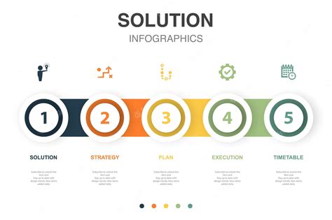 Premium Vector Solution Strategy Plan Execution Timetable Icons