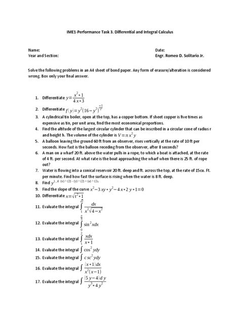pt2 review differential and integral calculus pdf geometric shapes