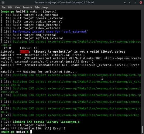 Libcurlla Mprintflo Is Not A Valid Libtool Object · Issue 1780 · Oxen Iolokinet · Github