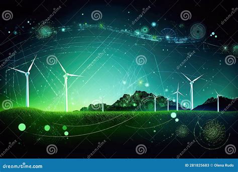 Ai Generative Sustainable Green Technology Background Stock Illustration Illustration Of