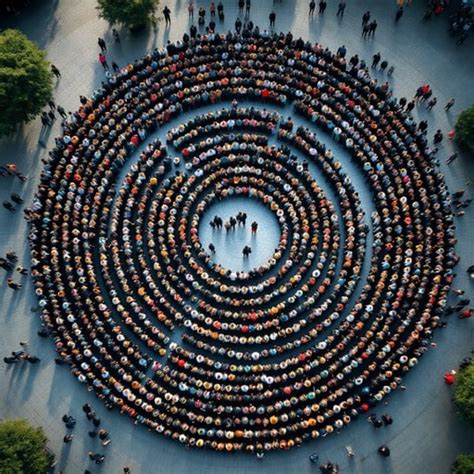Free Circular Human Pattern Image Aerial Circles Crowd Download At Stockcake