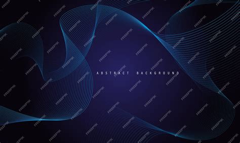 Premium Vector Abstract Blue Line Wave Curve Design Modern Luxury Technology Futuristic