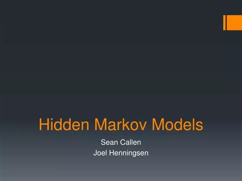 PPT Hidden Markov Models PowerPoint Presentation Free Download ID