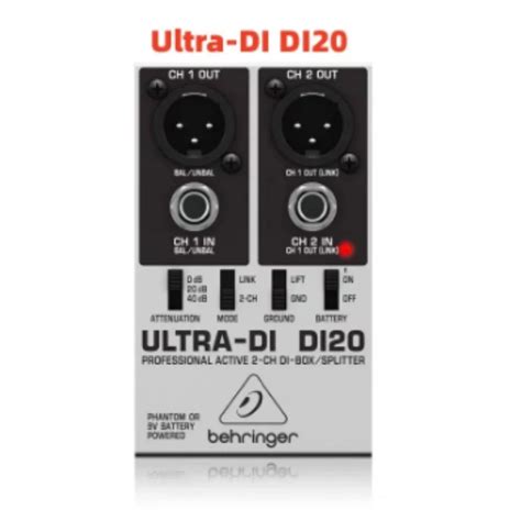 Behringer Ultra DI DI20 Multi Purpose Direct Injection Box Splitter