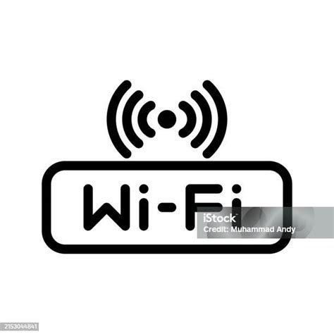 Wifi 아이콘 윤곽선 그래픽 디자인 스타일이 있는 인터넷 네트워크 기호입니다 웹사이트 로고 앱 템플릿 및 Ui 디자인에 적합합니다 0명에 대한 스톡 벡터 아트 및 기타