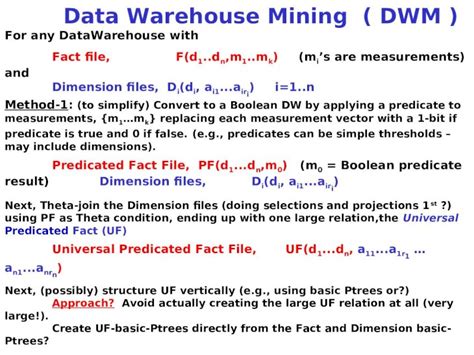 Ppt Data Warehouse Mining Dwm For Any Datawarehouse With