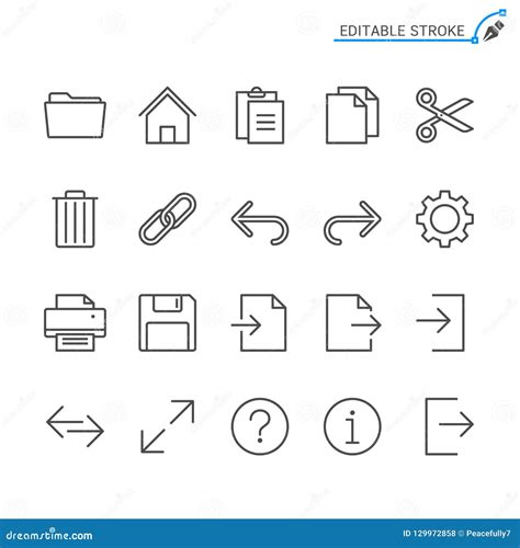 application toolbar icons light and dark theme cartoon vector