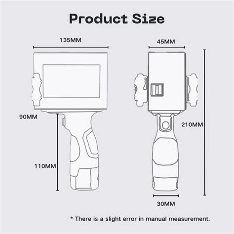 Portable 127mm Handheld Inkjet Printer Manual Grade Numbering Date Coding Machine For Logo Qr
